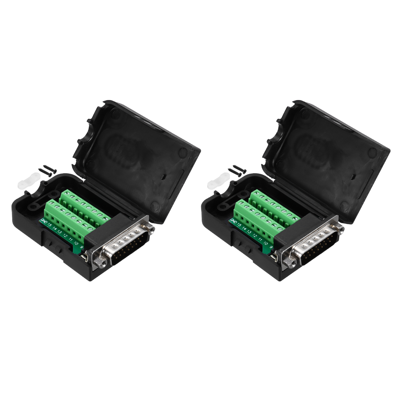 VGA Connector 15-pin 2-Row Male Solderless Serial Port Terminal ...