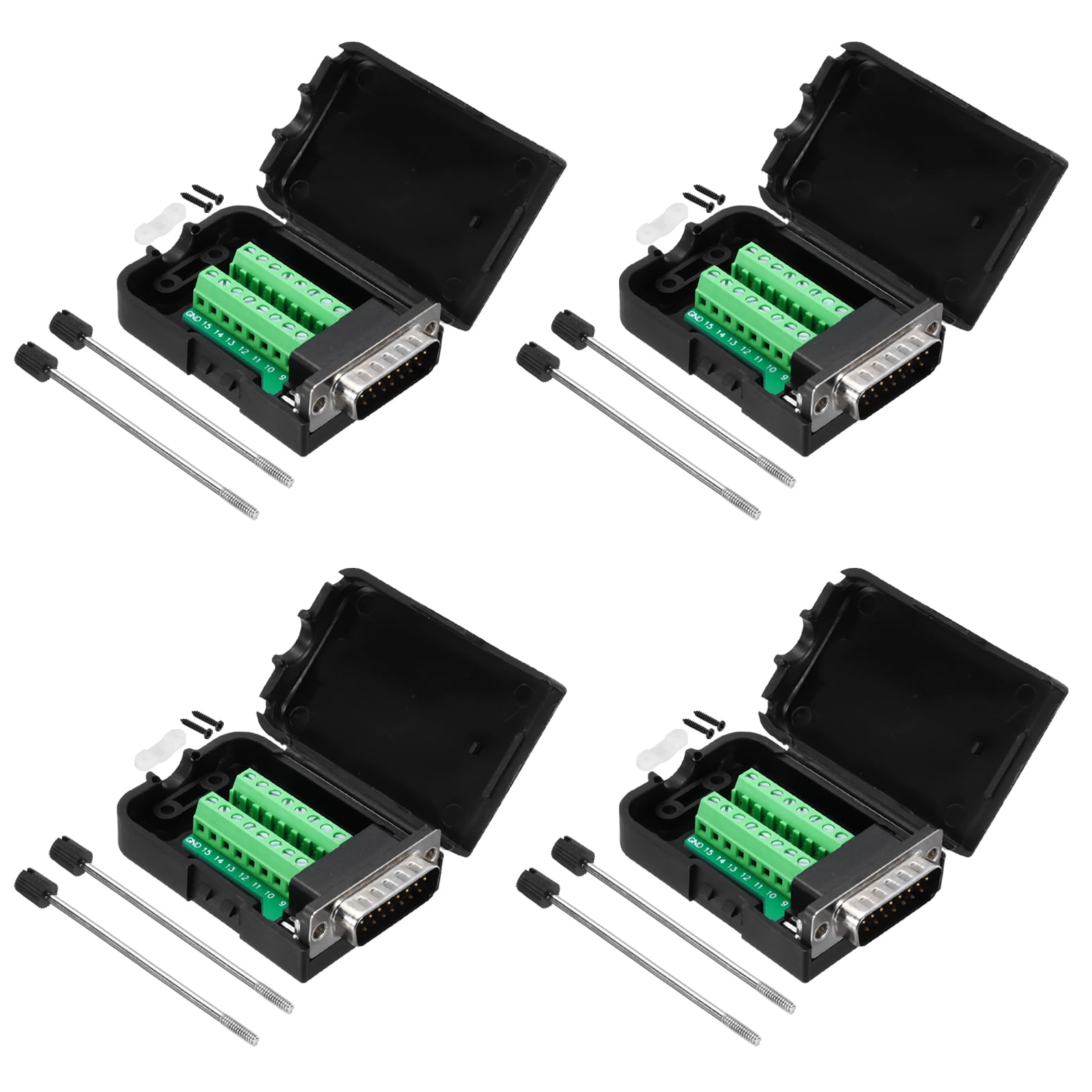 VGA Connector 15-pin 2-Row Male Solderless Serial Port Terminal ...