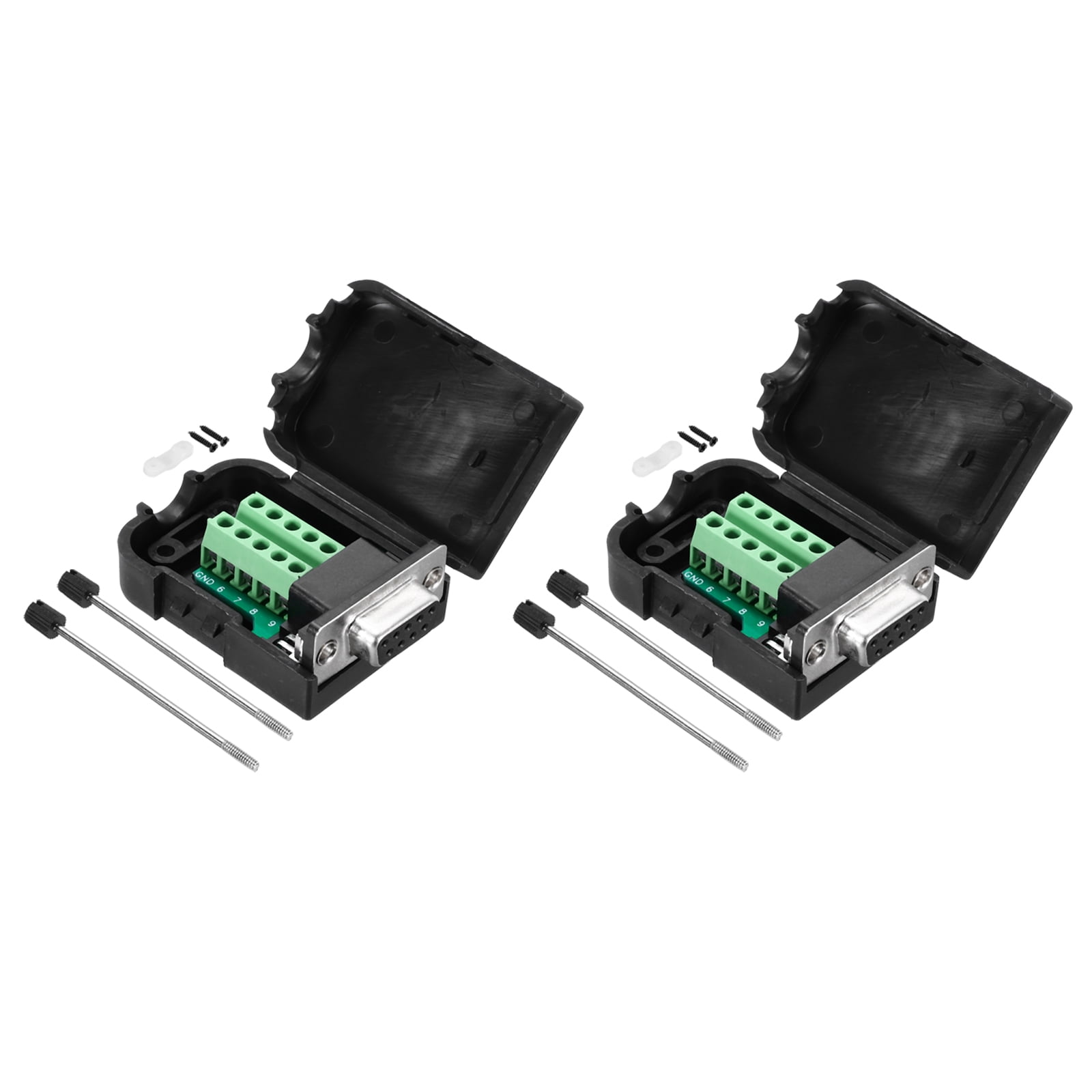 VGA Connector 9-pin 2-Row Female Solderless Serial Port Terminal ...