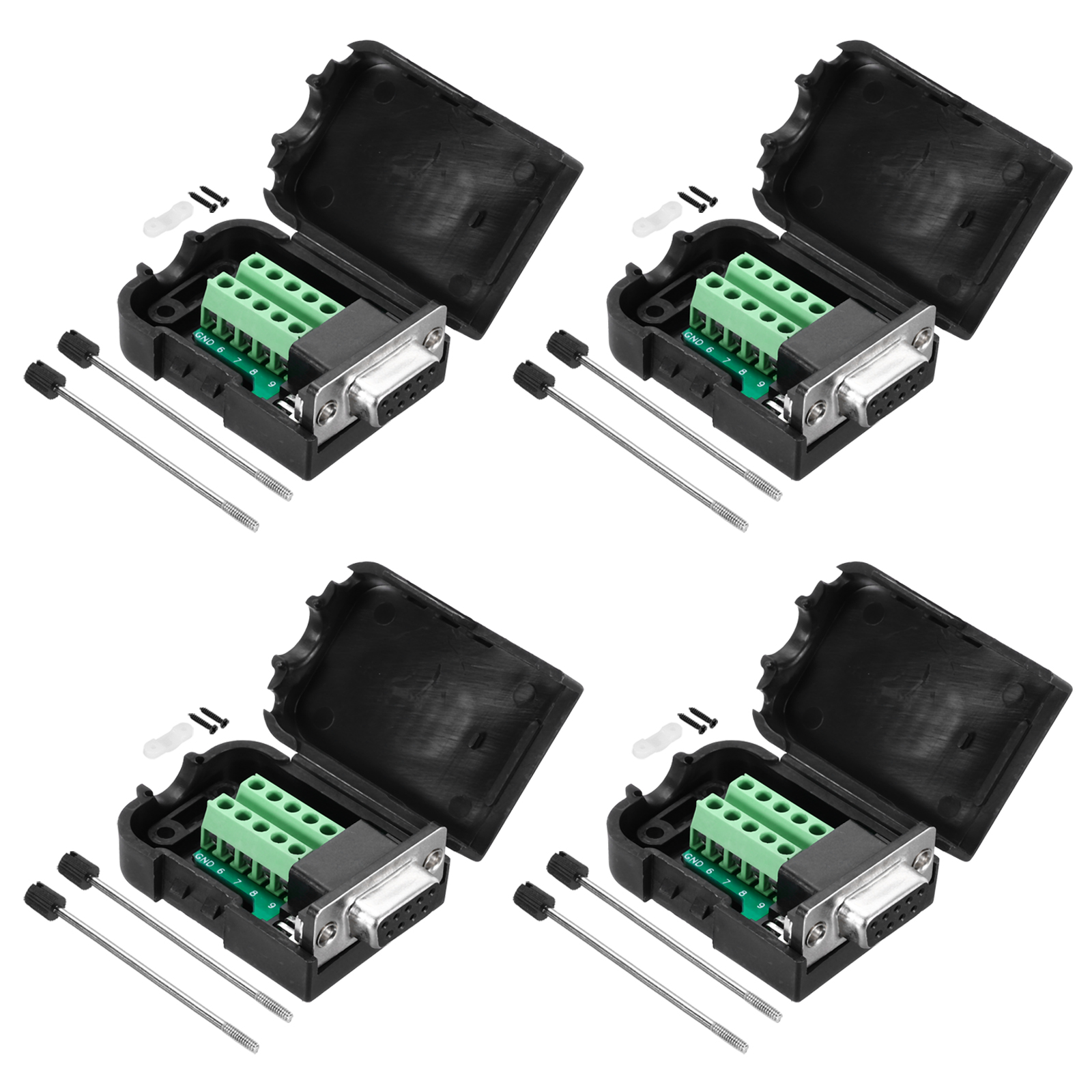 VGA Connector 9-pin 2-Row Female Solderless Serial Port Terminal ...