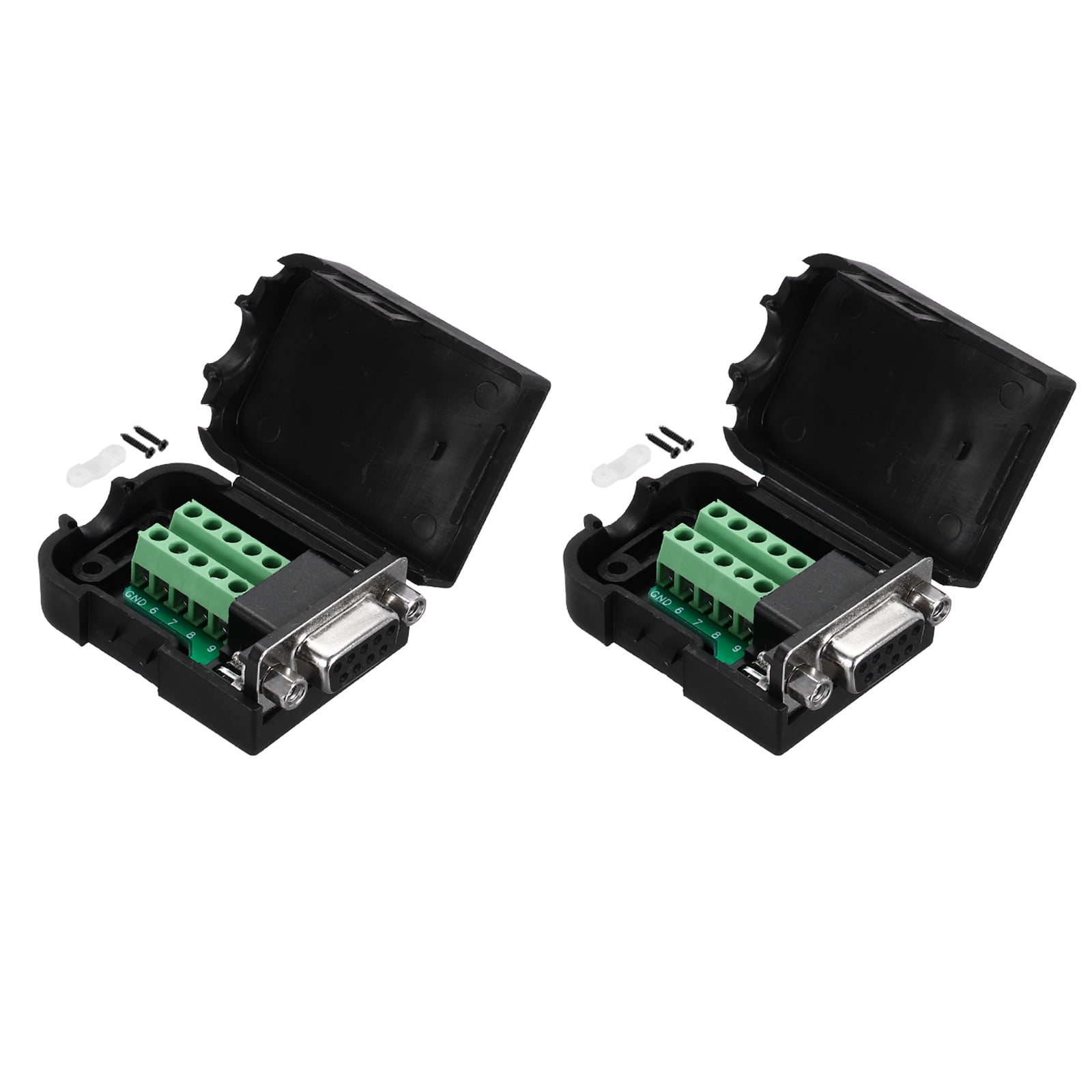 VGA Connector 9-pin 2-Row Female Solderless Serial Port Terminal ...