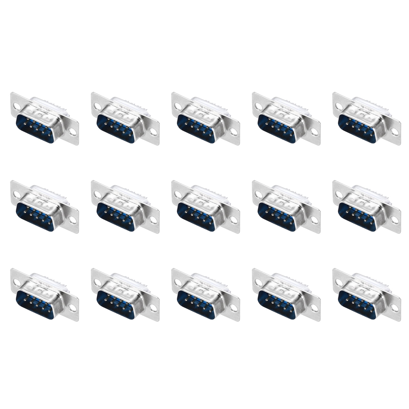 VGA Connector 9-pin 2-Row Male Serial Port Terminal Breakout Pack of 15 ...