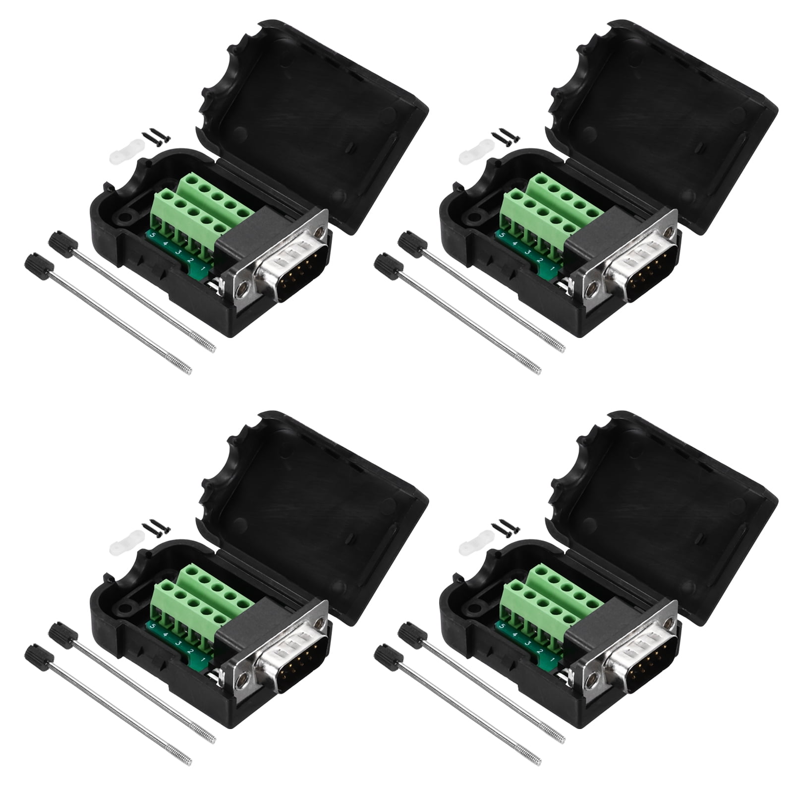 VGA Connector 9-pin 2-Row Male Solderless Serial Port Terminal Breakout ...