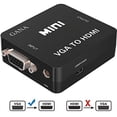 VGA to HDMI, GANA 1080P Full HD Mini VGA to HDMI Audio Video Converter ...