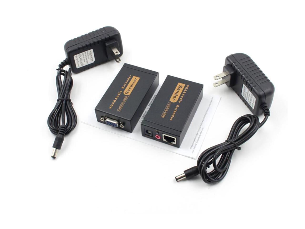 VGA Network Extender Sender + Receiver,VGA Video Extender Transmitter ...