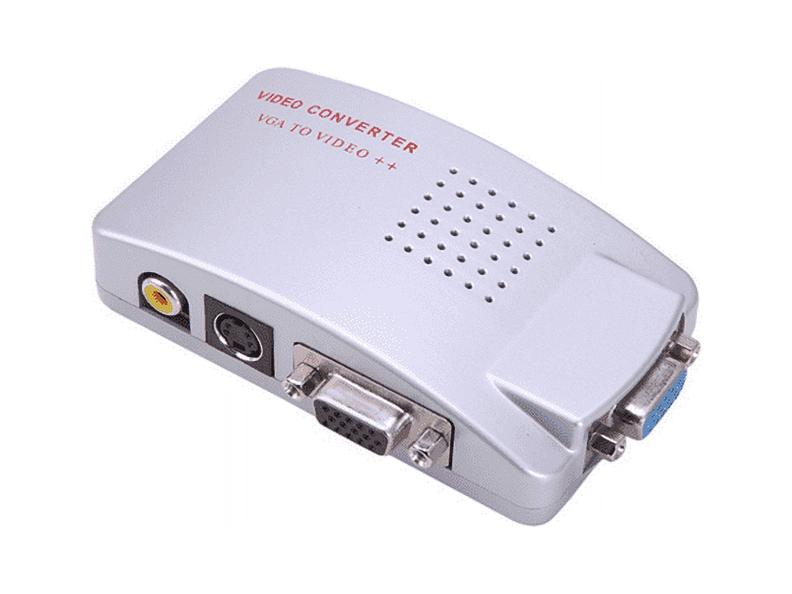 VGA to AV RCA TV Monitor S-Video Signal Converter Adapter Switch Box PC ...