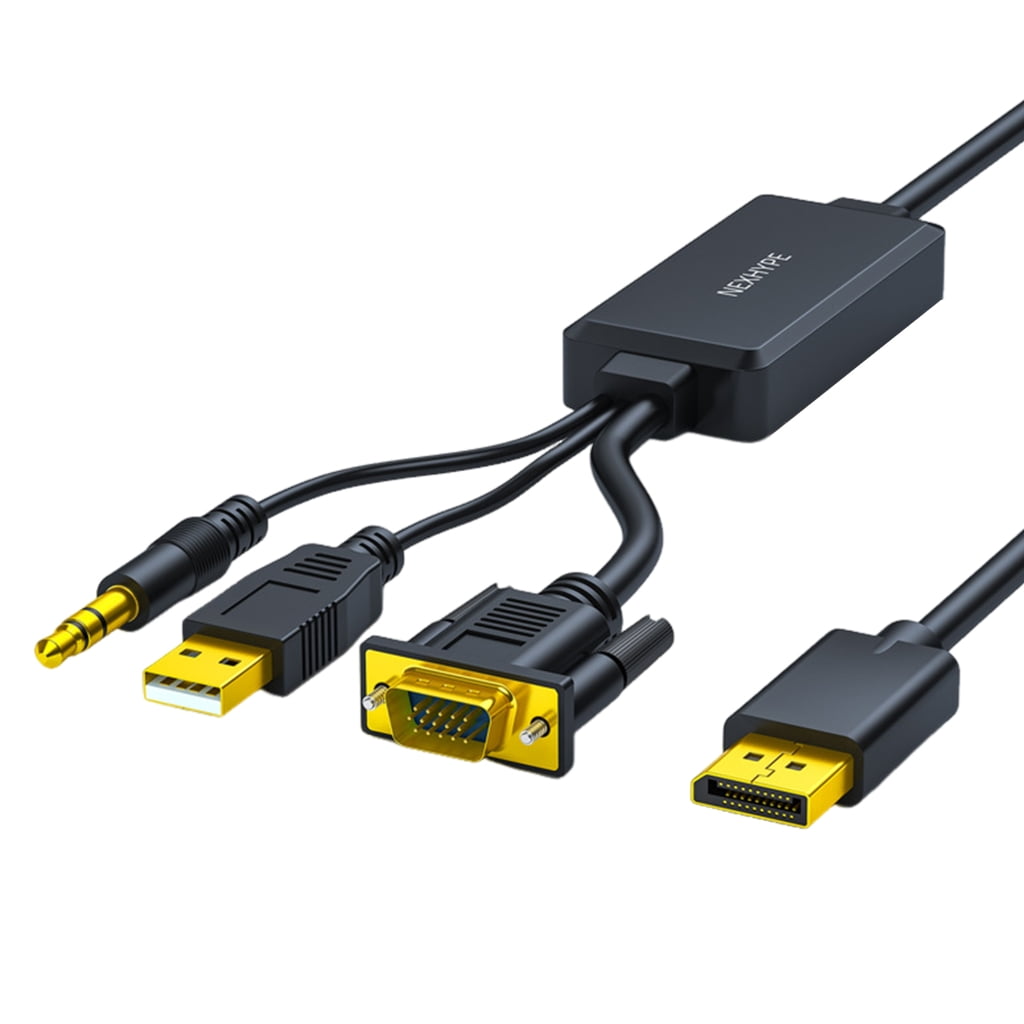VGA to DisplayPort Adapter Cable Support Sound Transmission and 1080P ...