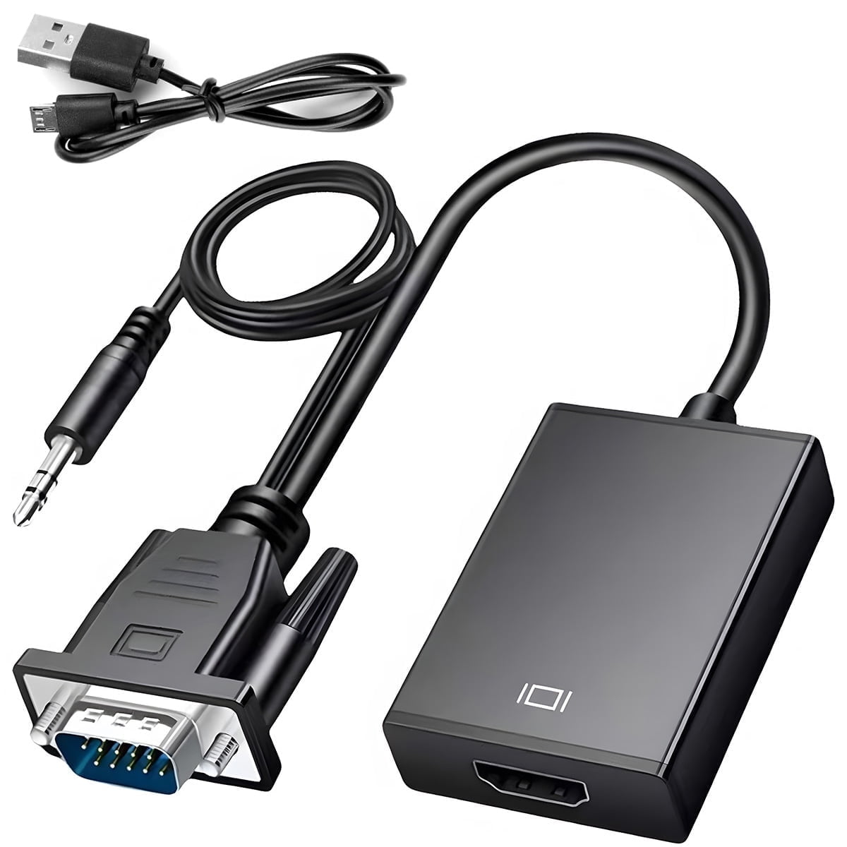 ANZER VGA to HDMI Adapter, 1080P Converter with Audio, Connect Computer ...
