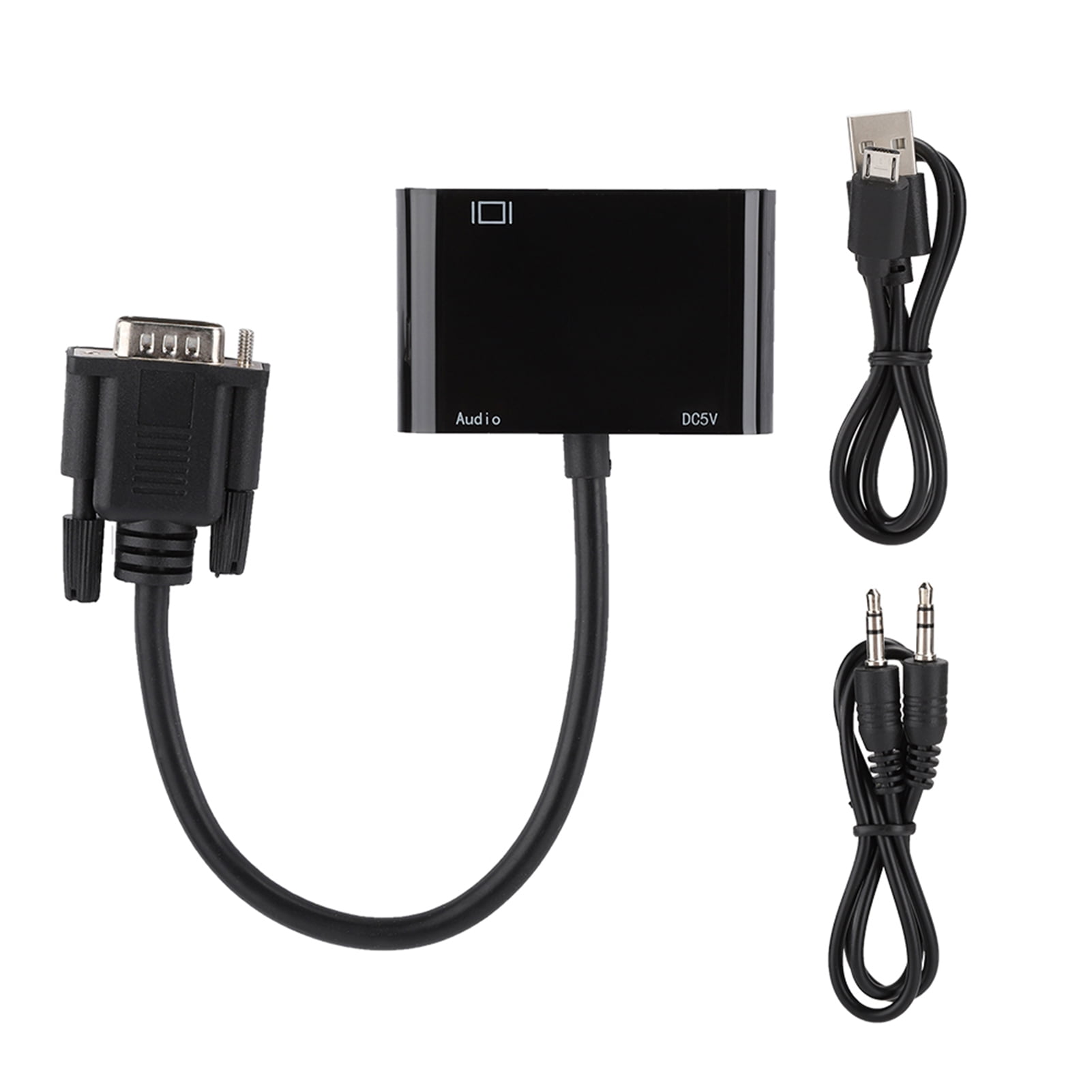 VGA to HDMI VGA HD Video Converter Cable Plug-and-Play Adapter for Computer Projector - Walmart.com