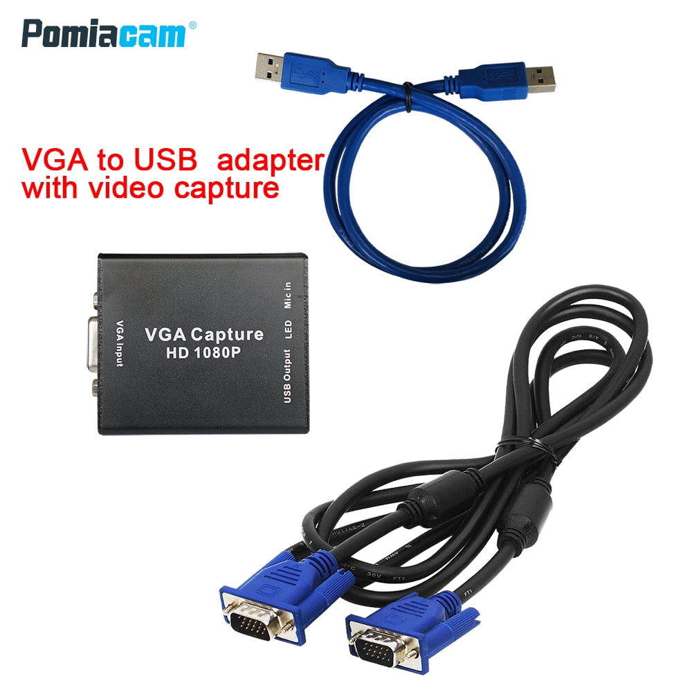 VGA to USB adapter converter with video capture card 1080p Drive-free ...