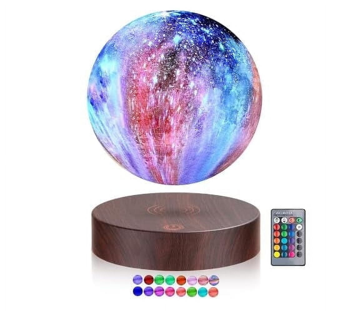 VGAzer Levitating Moon Lamp, Floating and Spinning, 7 Color LED Lights ...