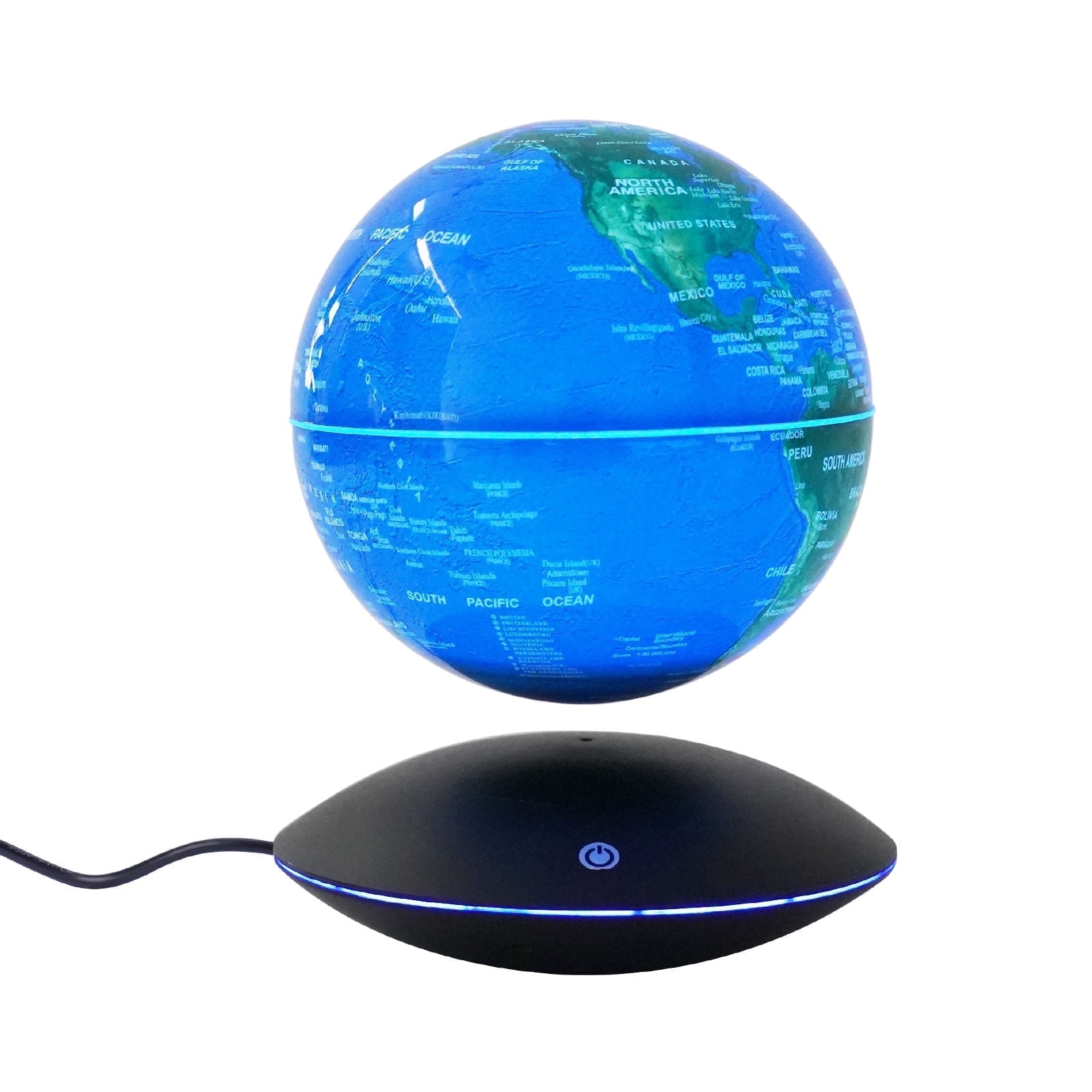 Loyalheartdy 6" LED Multicolor Globe, Floating & Rotating Magnetic ...