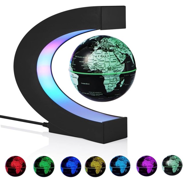 VGAzer Magnetic Levitation Globe,Floating Rotating World Map ...