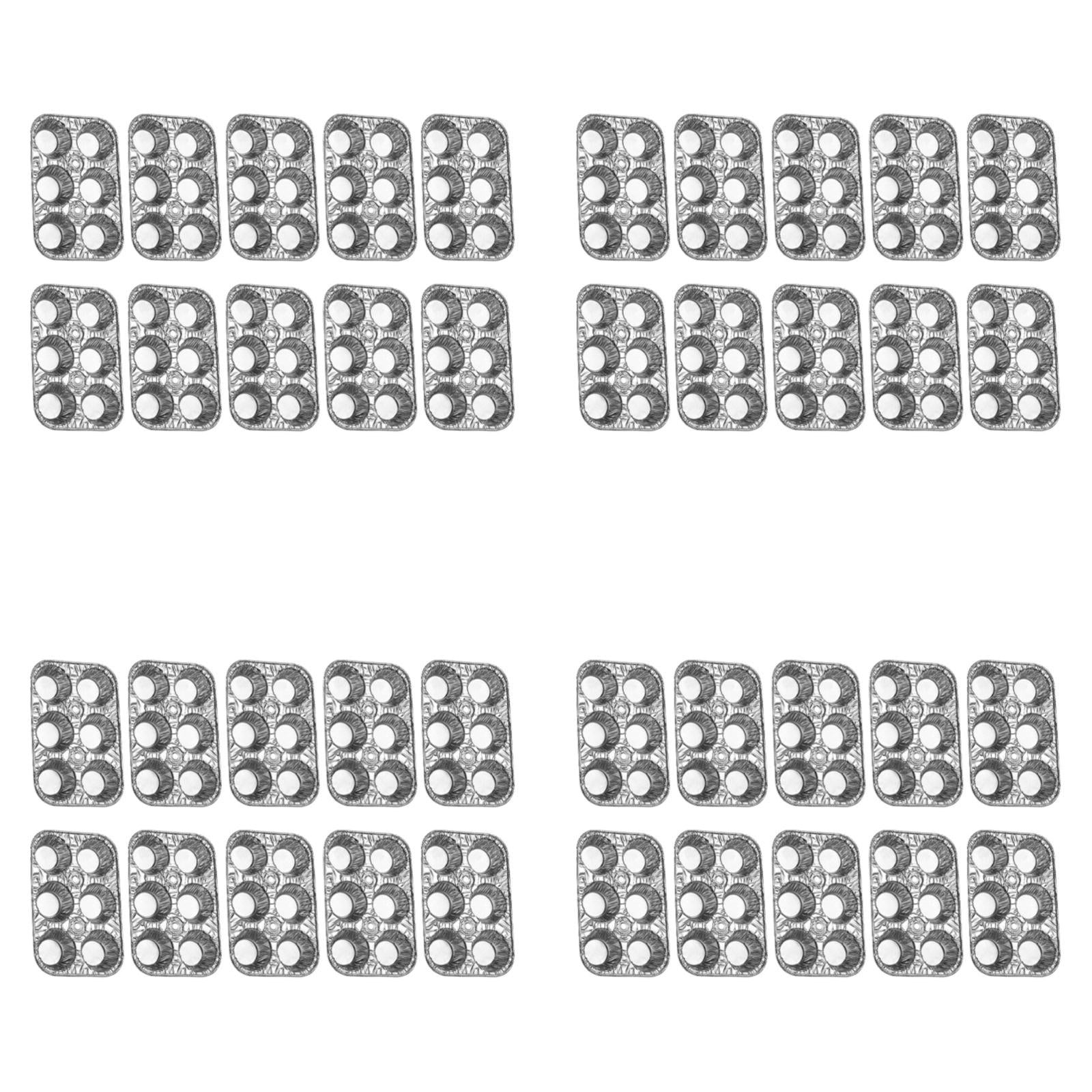 VGFVFSKGA 3 Sets Foil Pans(Set of 10), 6 Compartments Disposable Small Aluminum Pans, Aluminum ...