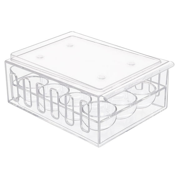 VGFVFSKGA Clear Egg Keeper Portable Egg Carriage 12 Grids Egg Storage ...