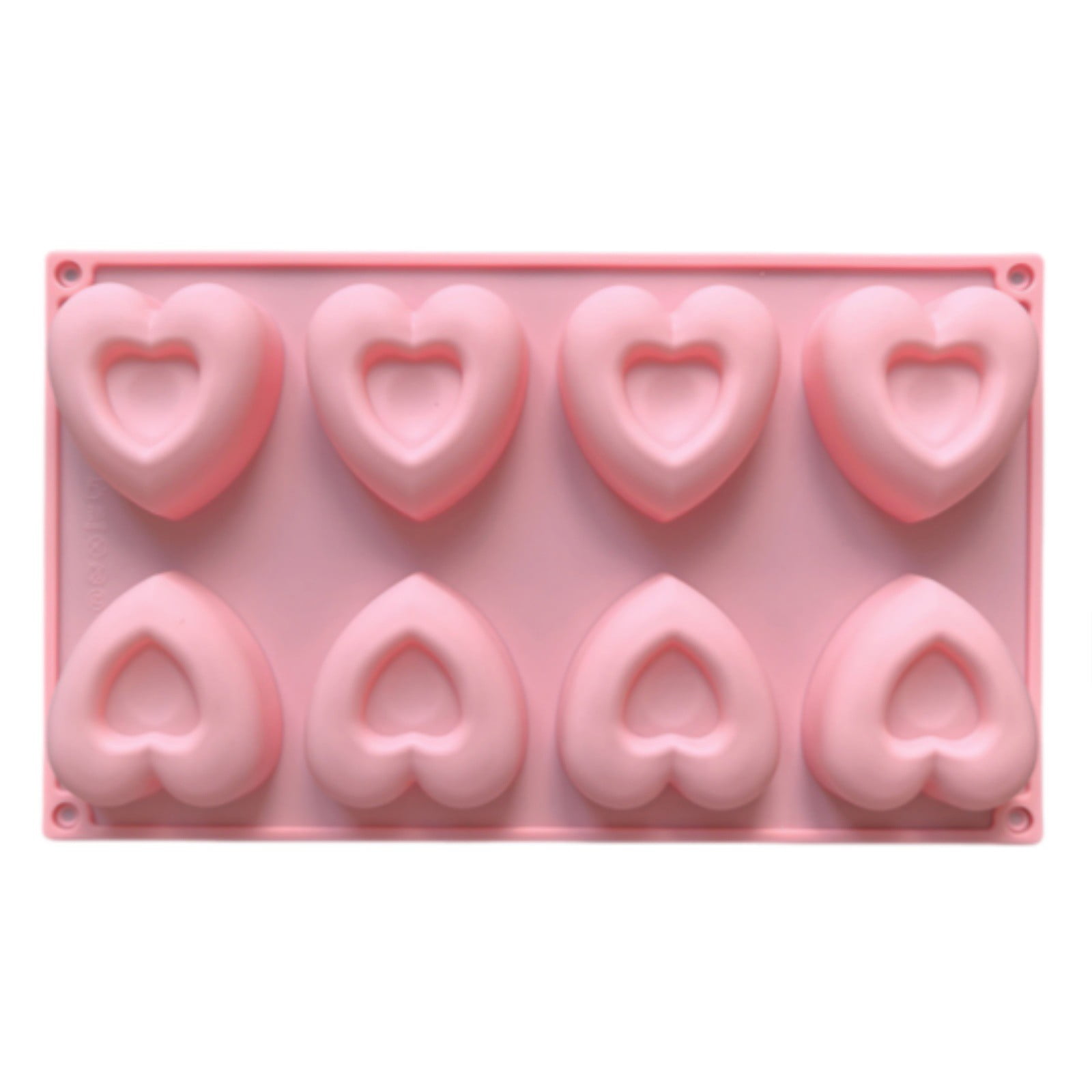 VGFVFSKGA Heart Shaped Silicone Mold Chocolate Baking Pan 8 Holes ...