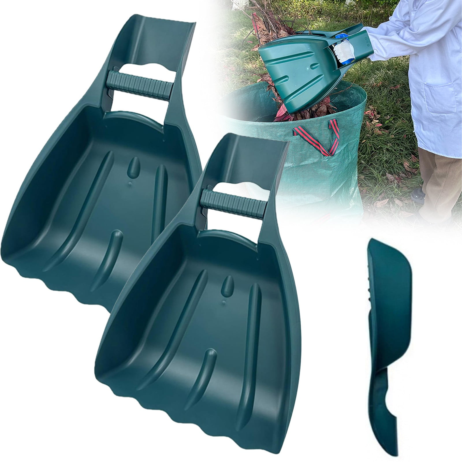VGFVFSKGA Leaf Collector,Sturdy Ergonomic Grip Leaf Grabber,Leaf Scoops ...
