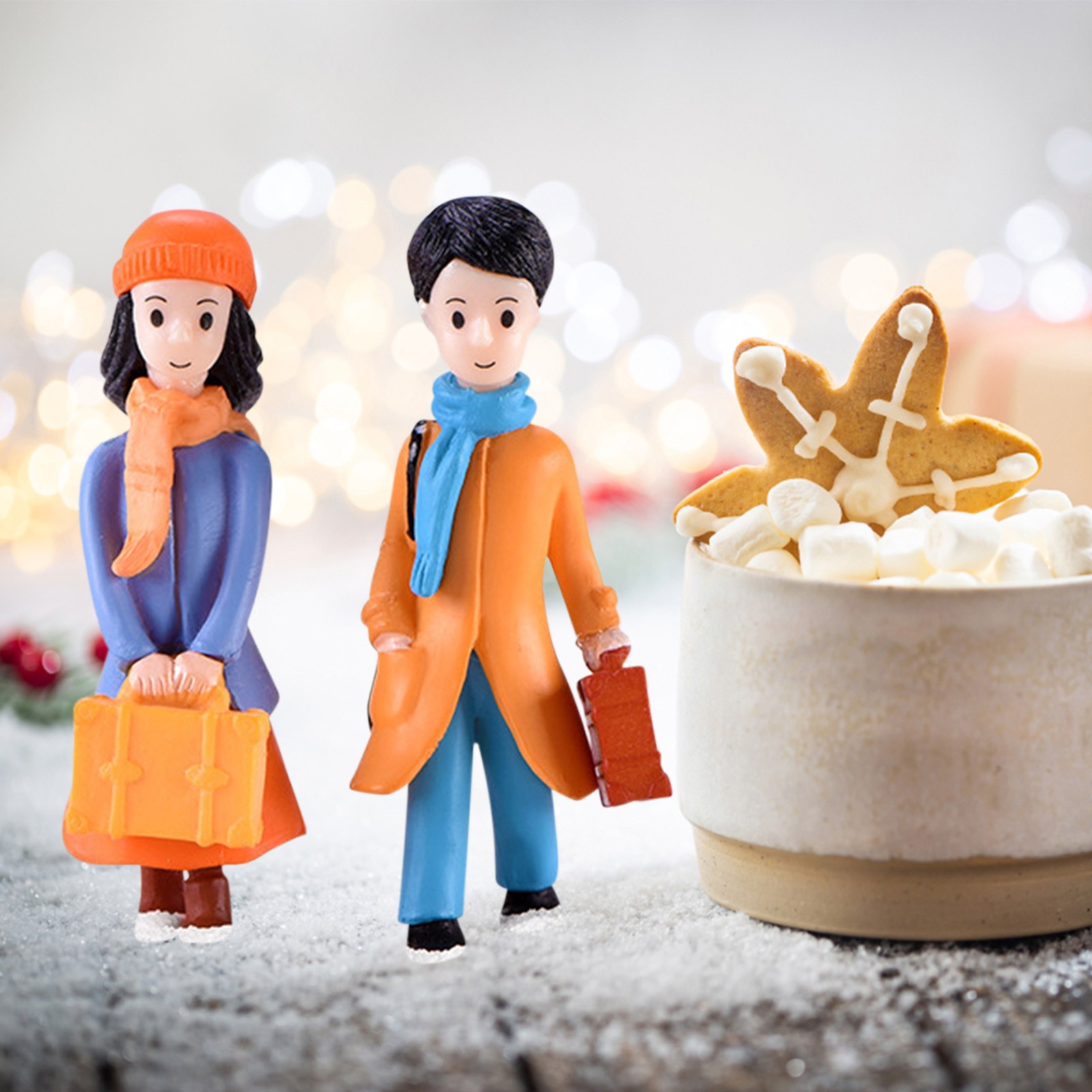 VGFVFSKGA Romantic Couple Figurines Mini Young Couple PVC Figurine ...