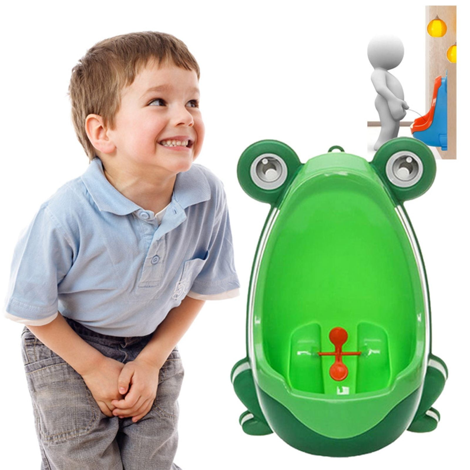 VGFVFSKGA Urinal Frog Cartoon Design, Cute Potty Training Urinal, Wall ...