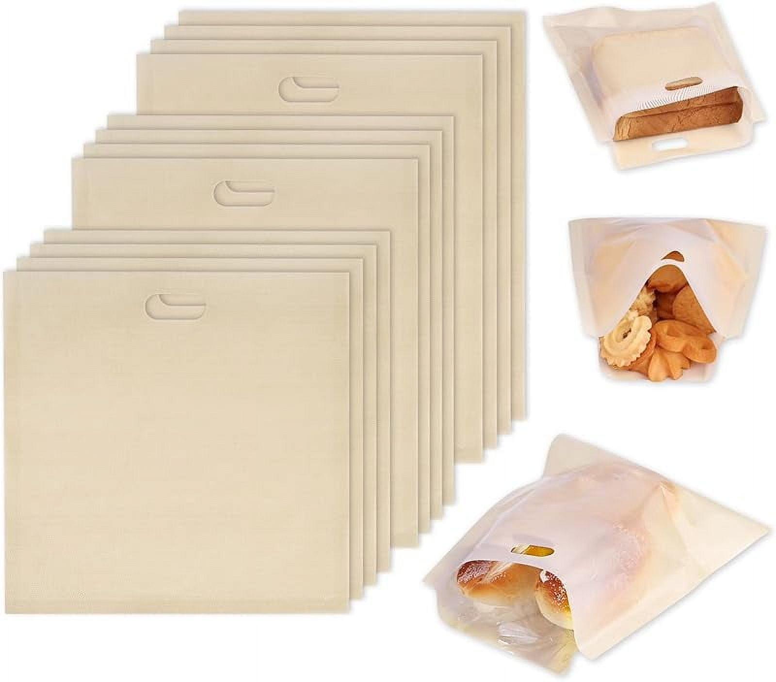 VGOODALL 12PCS Reusable Toaster Bags, 3 Sizes Non Stick Heat Resistant ...
