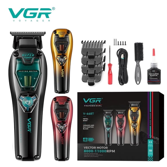 VGR V-668T Professional Hair Trimmer Rechargeable Metal Body Hair ...