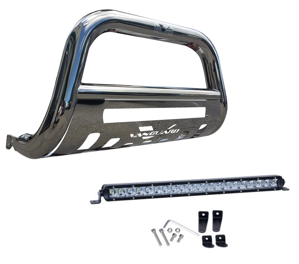 VGUBG-1934-1051SS 3 inch Stainless Steel Bull Bar with Skid Plate and ...
