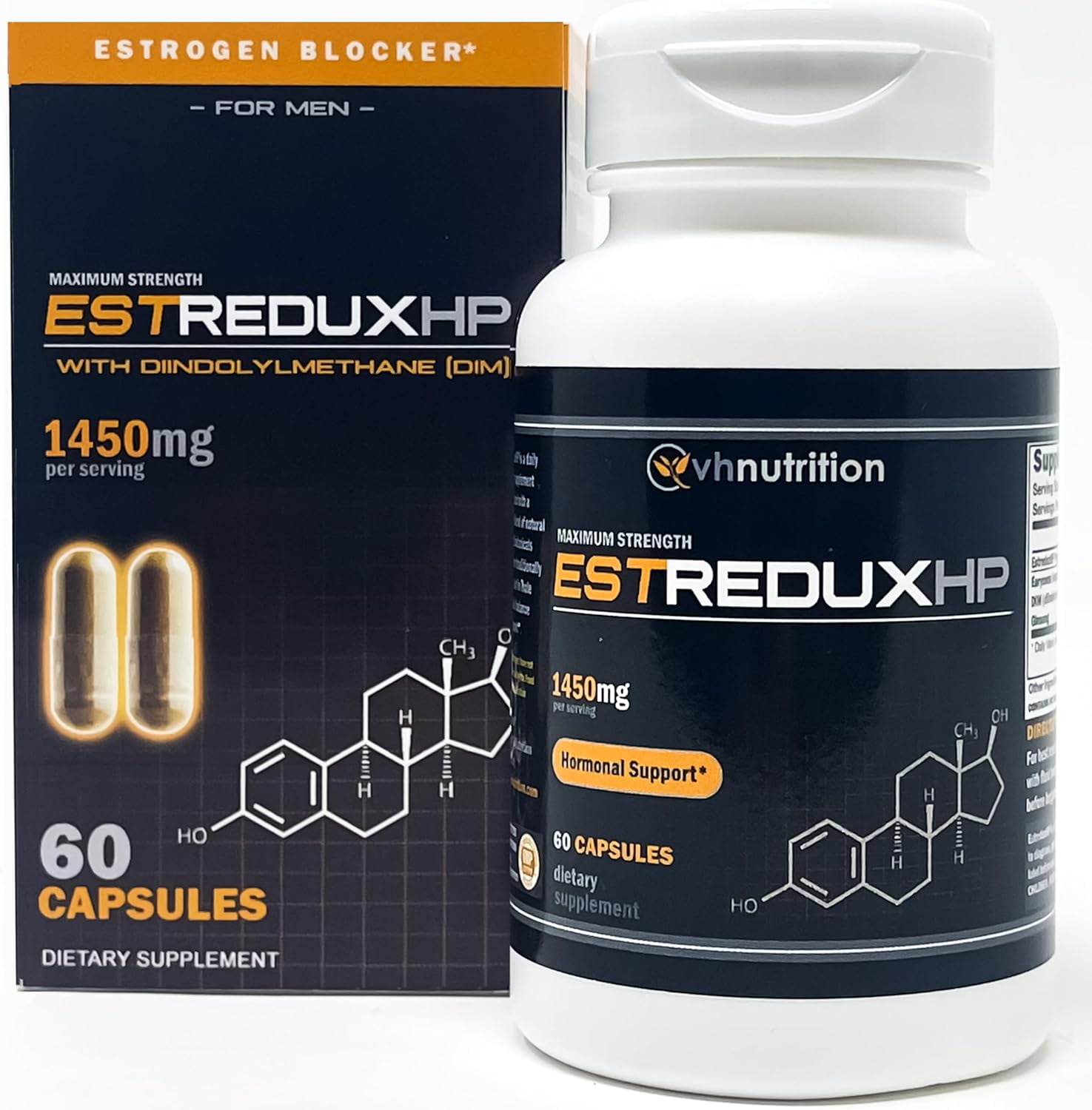 VH Nutrition Estredux HP Estrogen Blocker for Men, 1450mg Testosterone ...