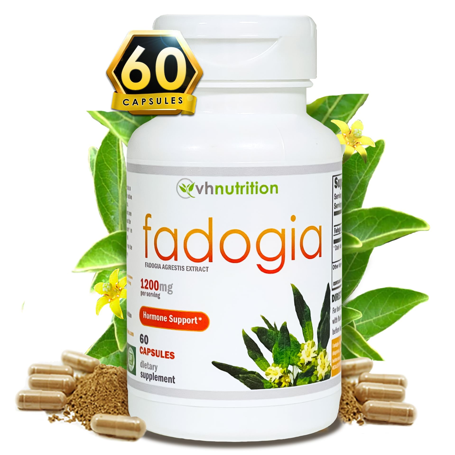VH Nutrition FADOGIA AGRESTIS | 1200mg Per Serving | Men's Hormonal ...
