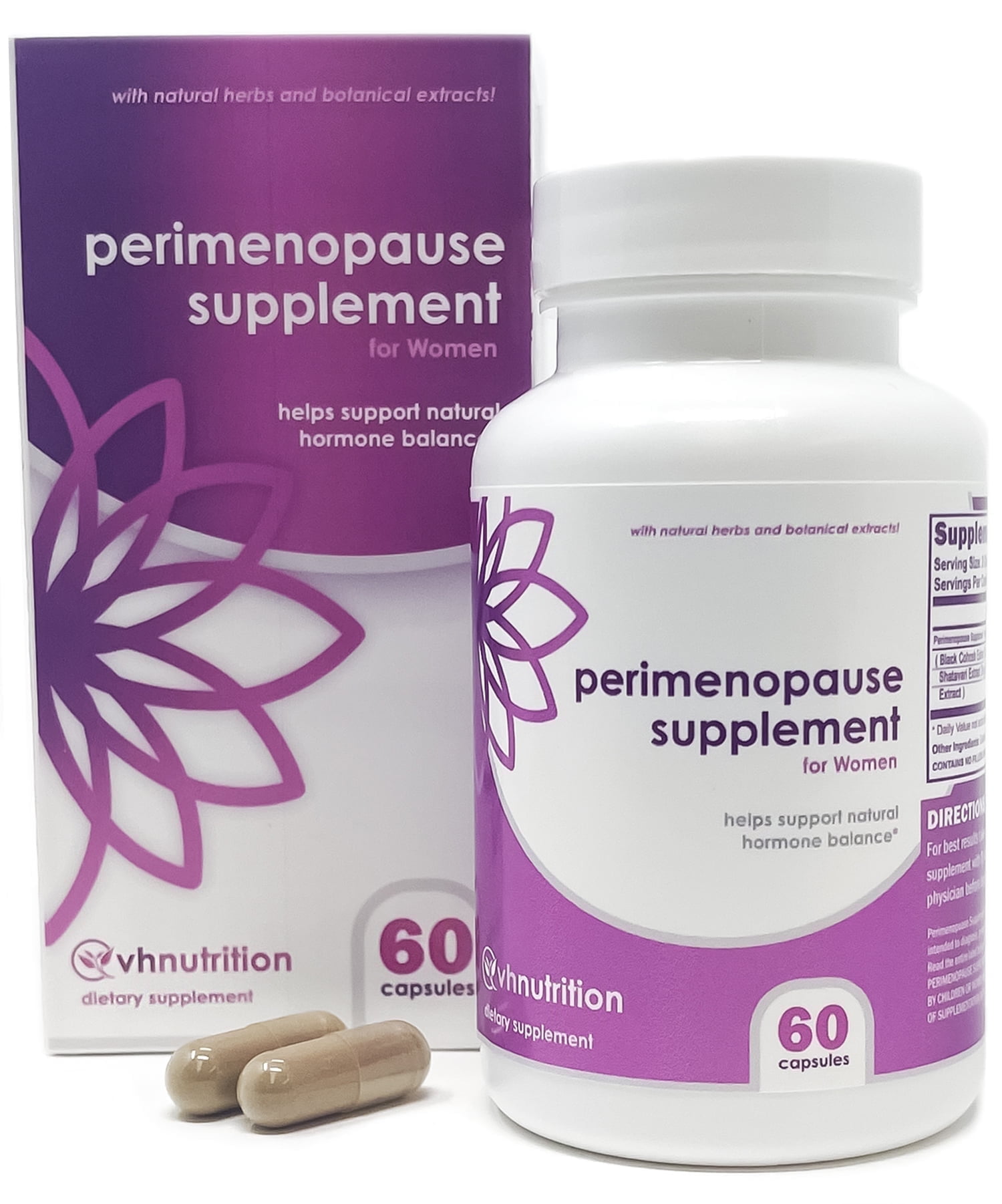 VH Nutrition Perimenopause Supplement for Women | Estrogen Support ...