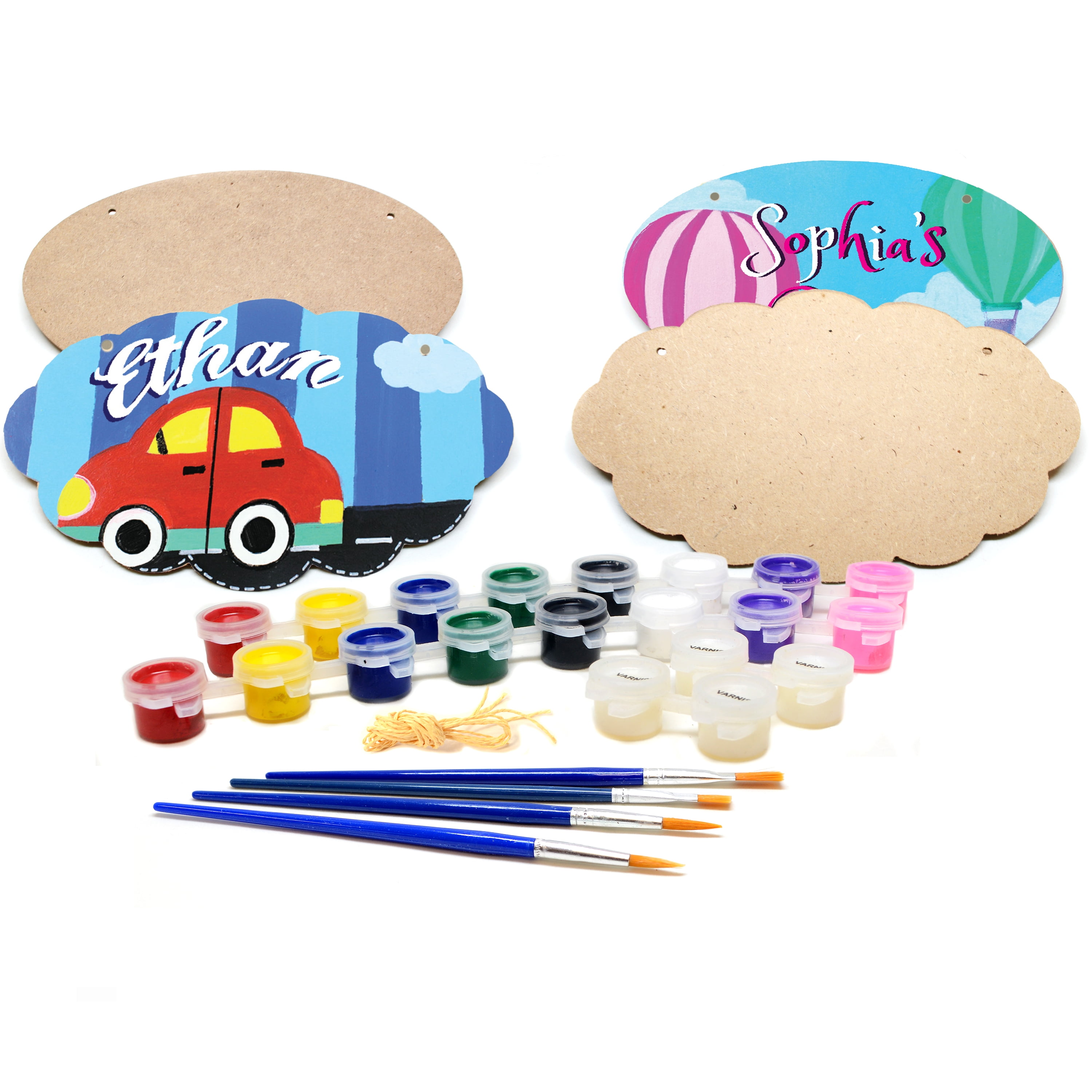 VHALE Paint Your Own Door Signs for Kids Bedroom, Children Creative ...