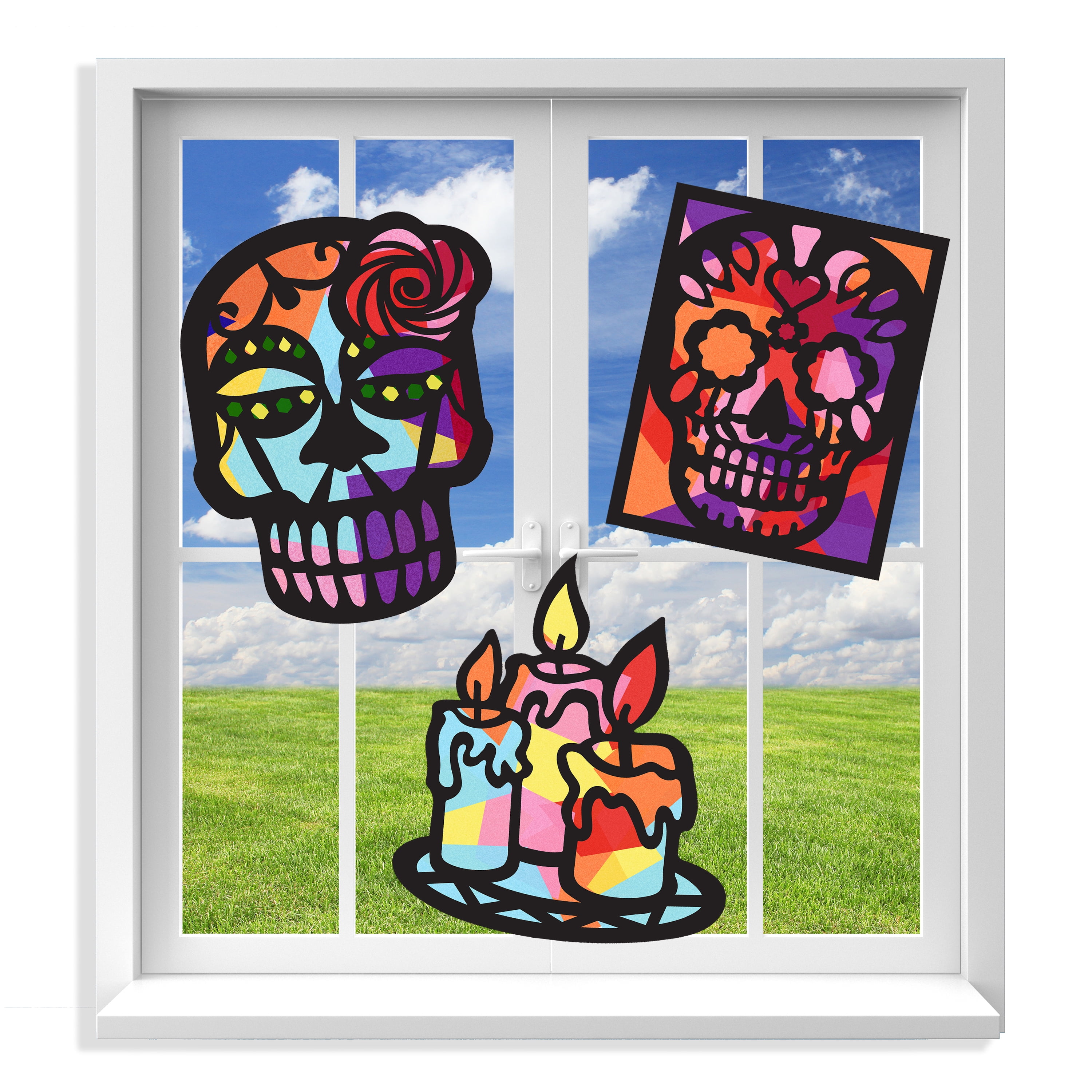 VHALE Suncatcher Kit, Stained Glass Paper Suncatchers Window Art ...