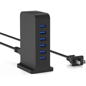 VHBW, USB C Charger, 6 Port Block, 55W USB Tower Charging Station ...