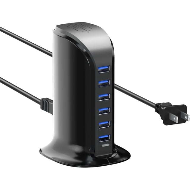 VHBW USB Tower 20W Charging Station, 6 USB Ports Charger Electric ...
