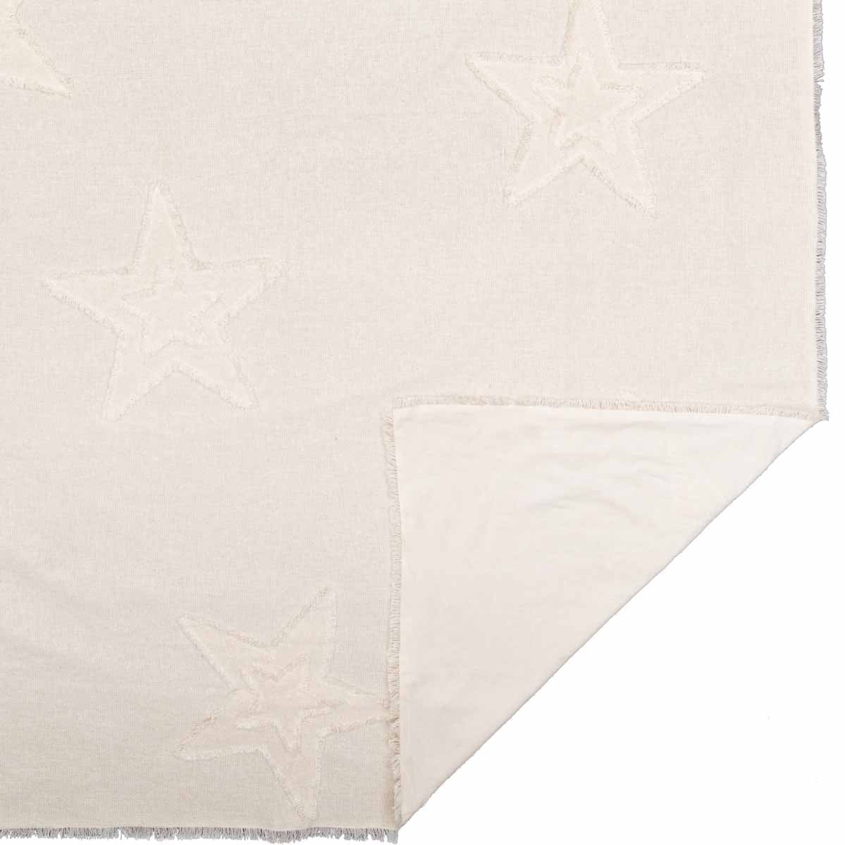 VHC Brand Burlap Antique White Star Twin Coverlet 51808 - Walmart.com