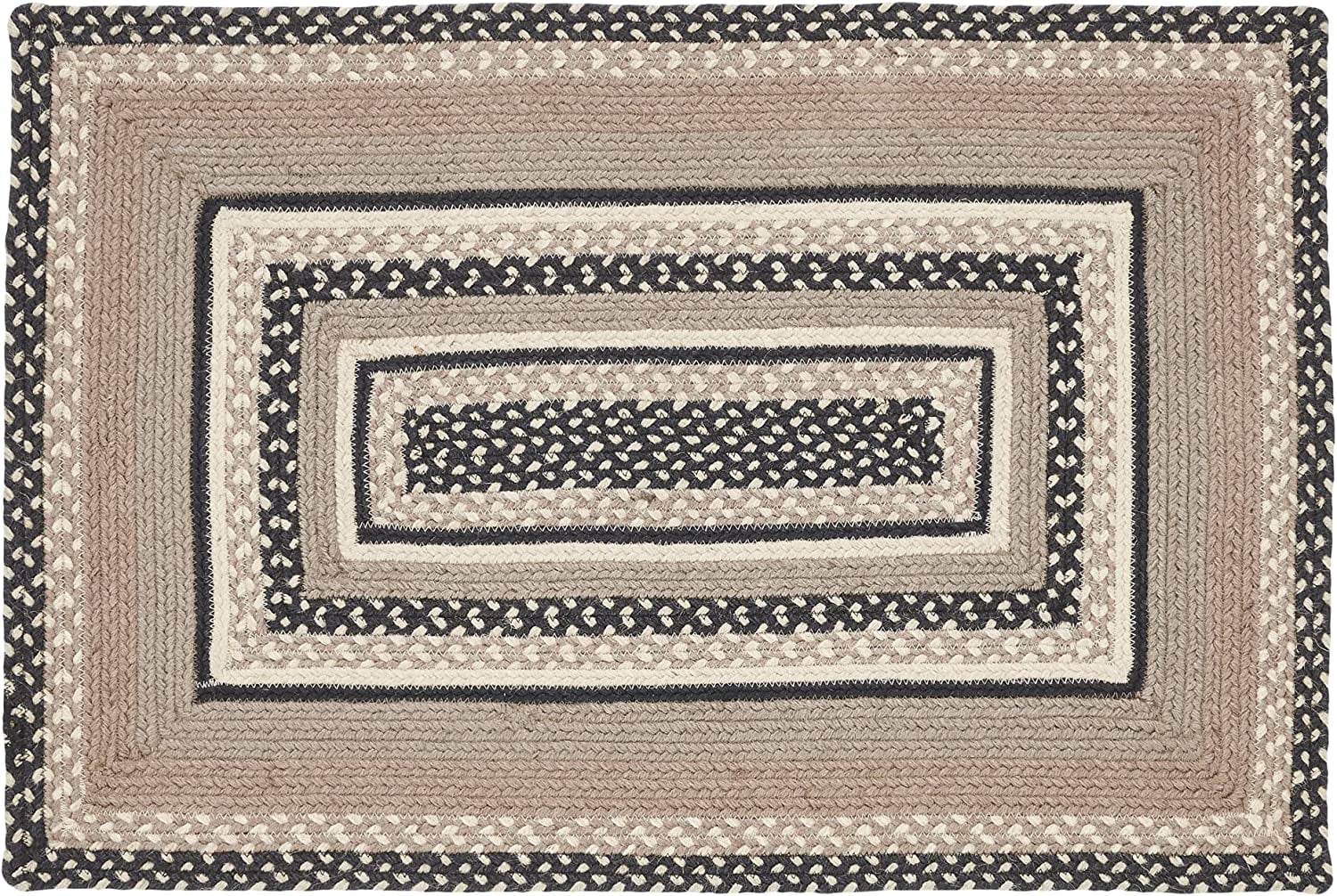 VHC Brand Sawyer Mill, Braided Jute Rug, Non-Skid Pad, Door Mat ...