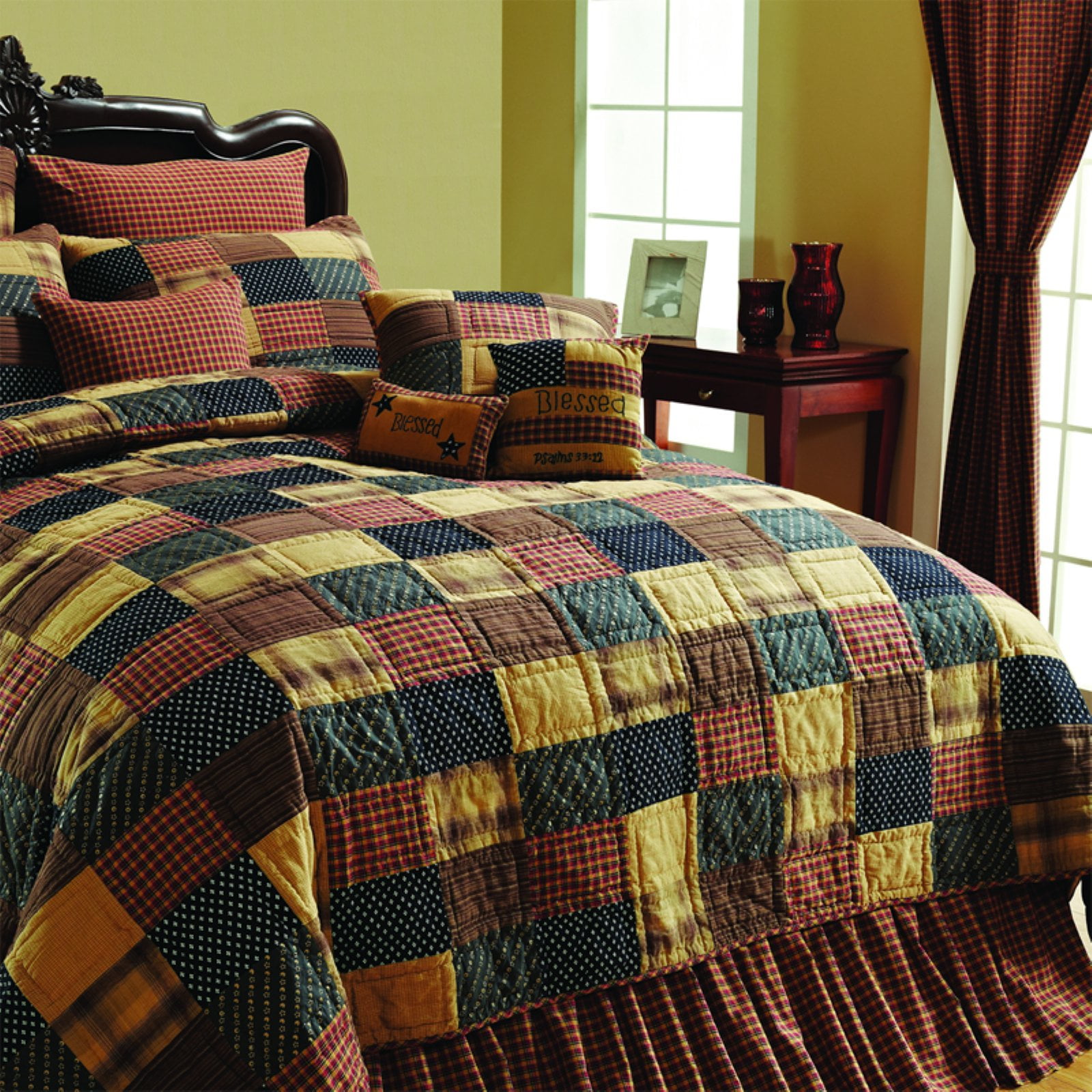 VHC Brands 10428 Patriotic Patch Luxury King Quilt - 105 x 120 in ...