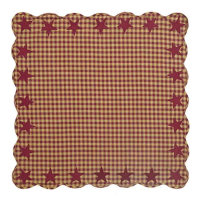 Burgundy Star Scalloped Table Topper 40x40 - Walmart.com