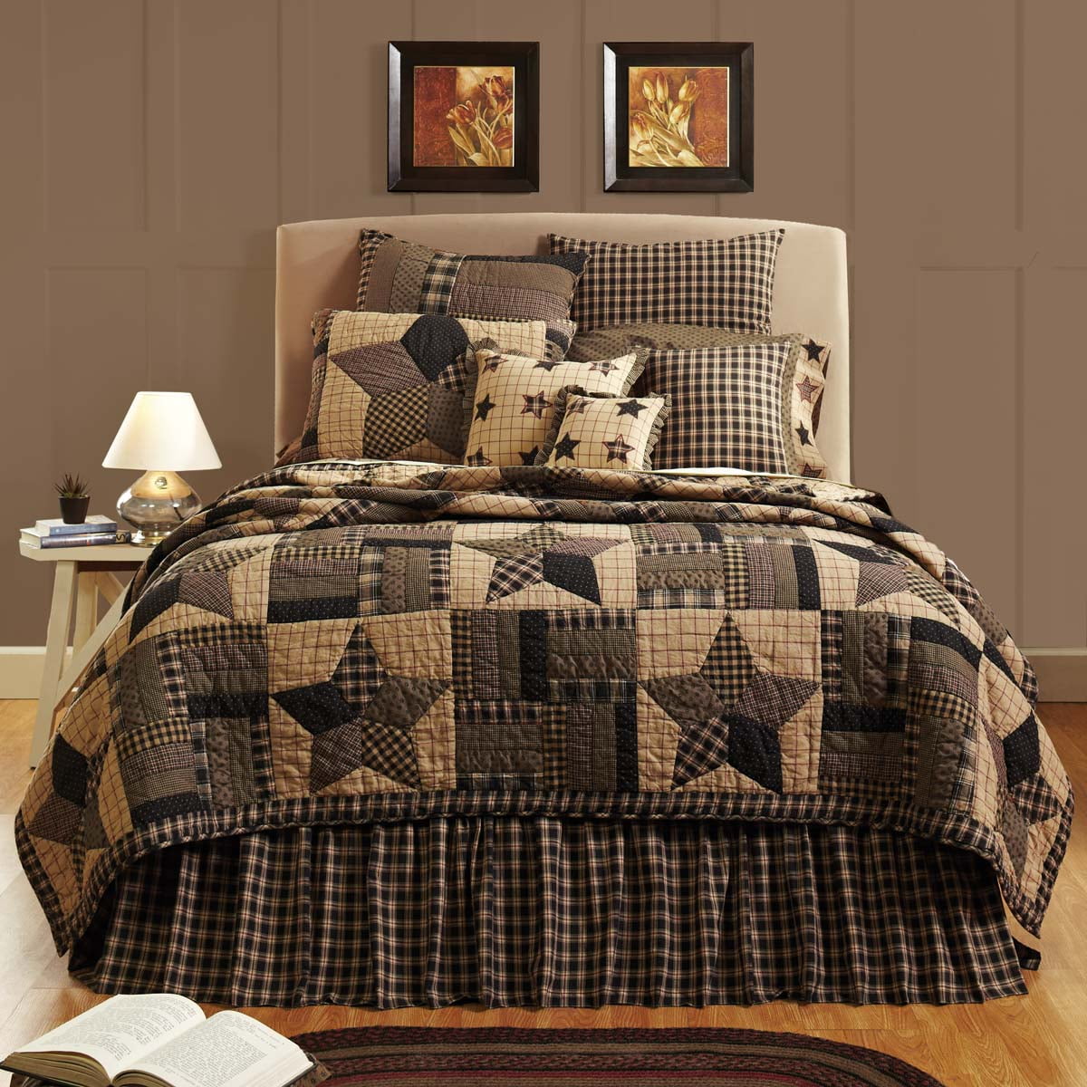 VHC Brands 9374 94 x 94 in. Bingham Star Queen Quilt - Walmart.com