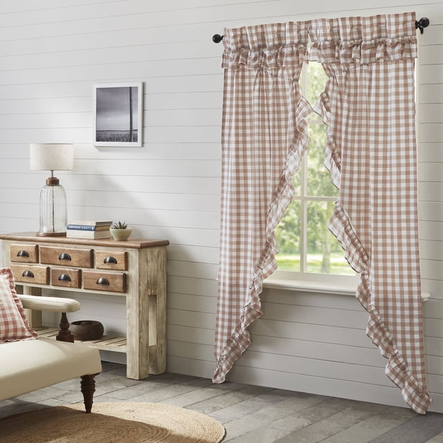 VHC Brands Annie Buffalo Check Plaid Country Decor Window Drapes ...