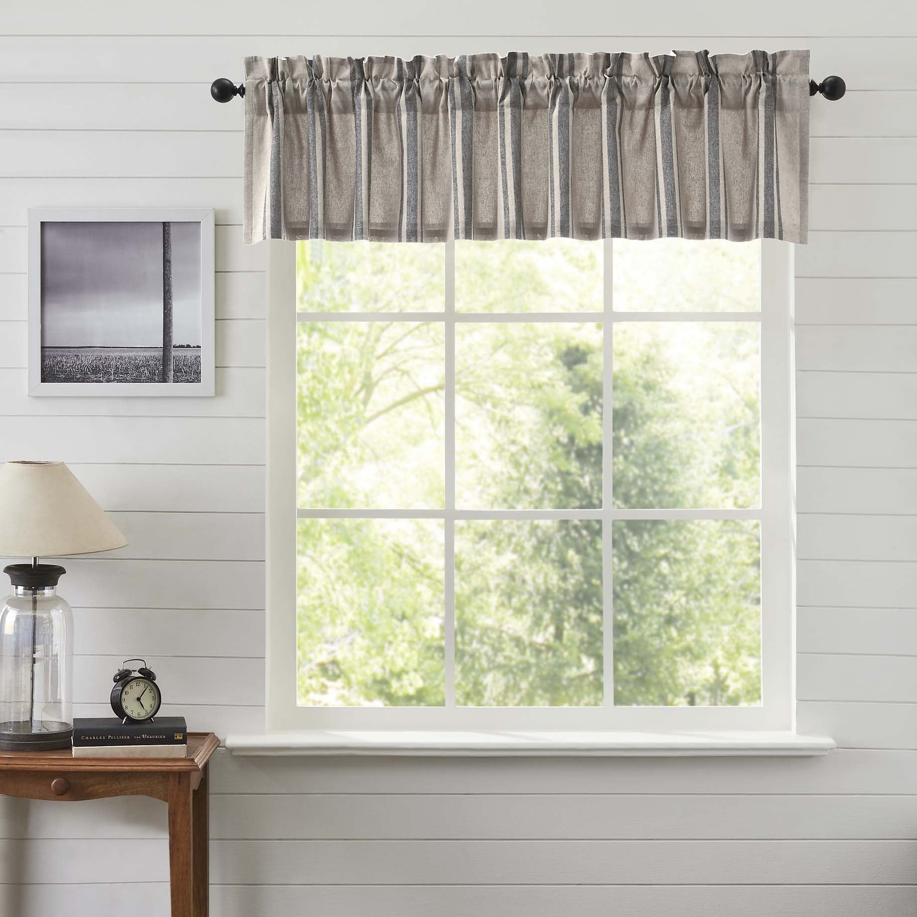 VHC Brands Ashmont Farmhouse Kitchen, Living Room Curtain Topper ...