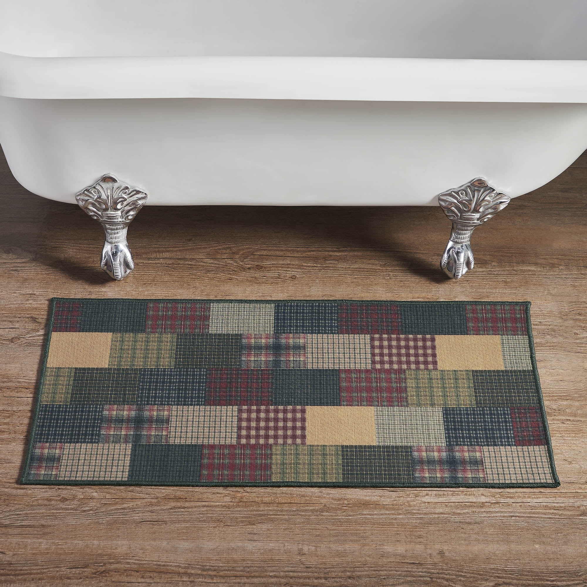 VHC Brands Bathroom Bath Mat, Polyester Floor Rug for Shower, Digital ...