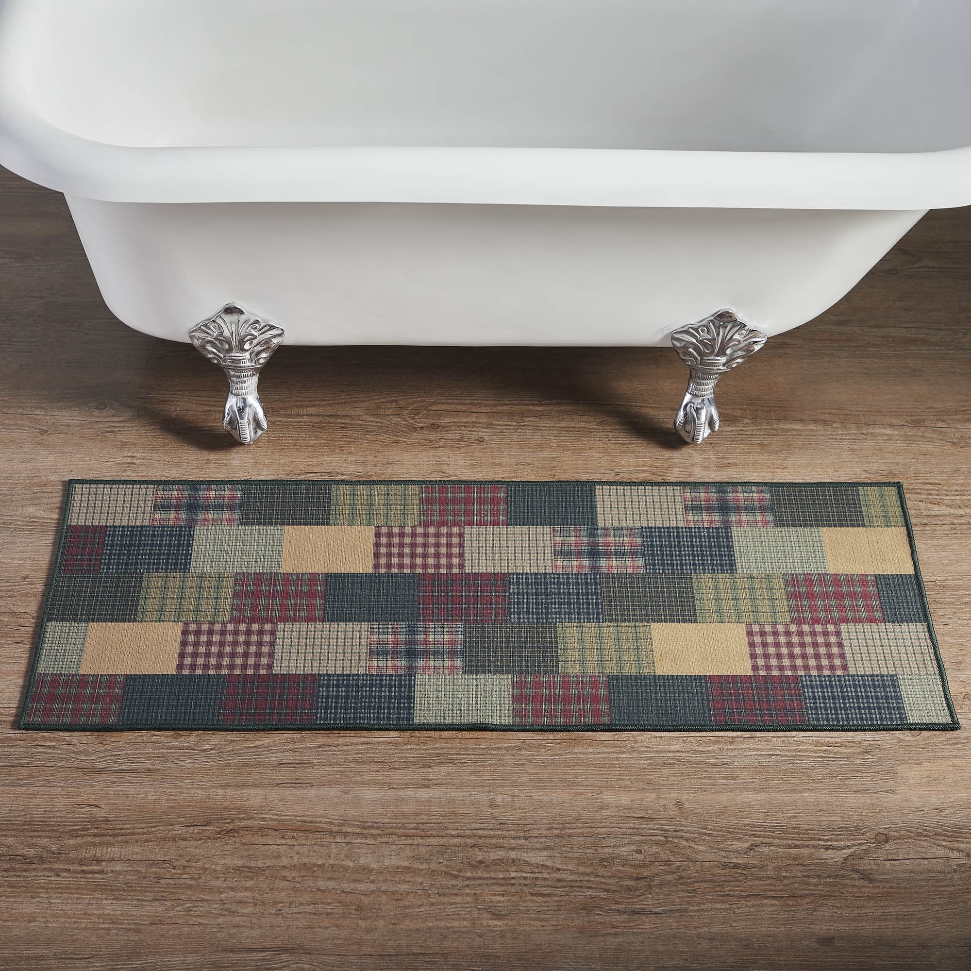 VHC Brands Bathroom Bath Mat, Polyester Floor Rug for Shower, Digital ...