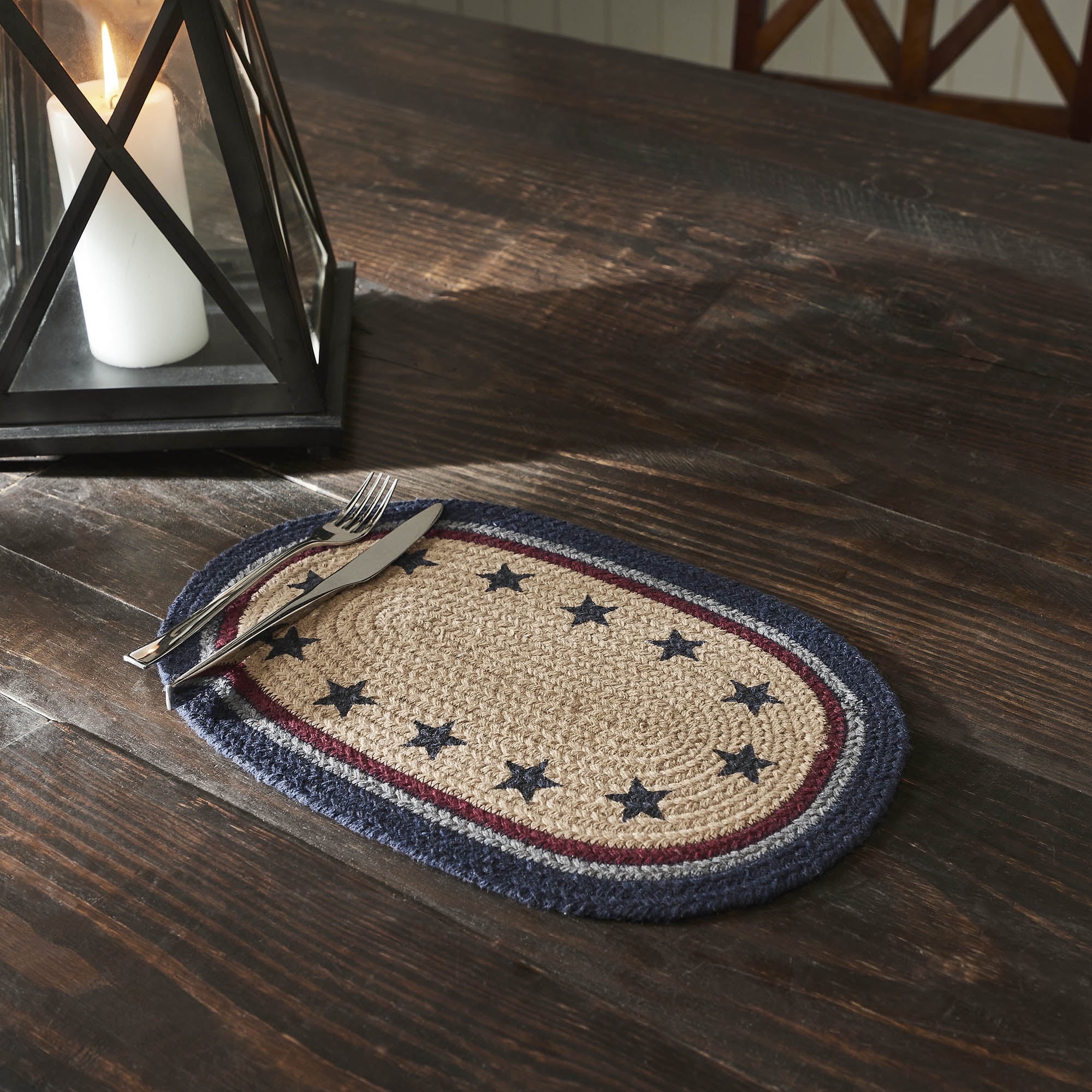 VHC Brands Braided Cotton Placemat 10x15, Cotton Dining Room, Kitchen ...