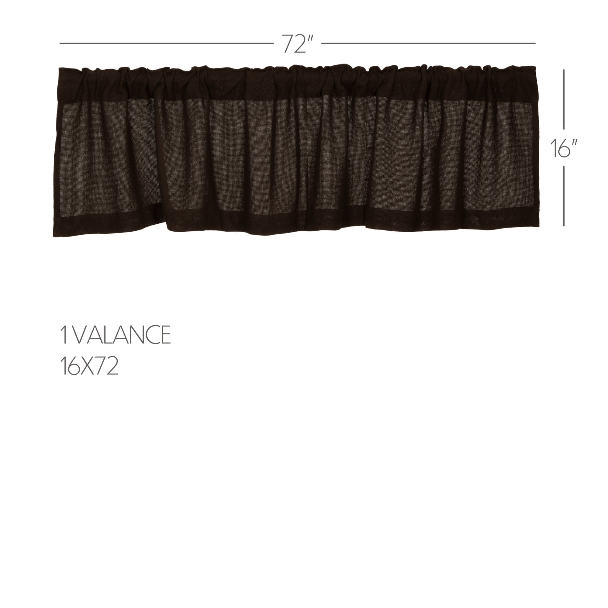 VHC Brands Burlap Chocolate, Cotton, 16x72, Valance, Brown - Walmart.com