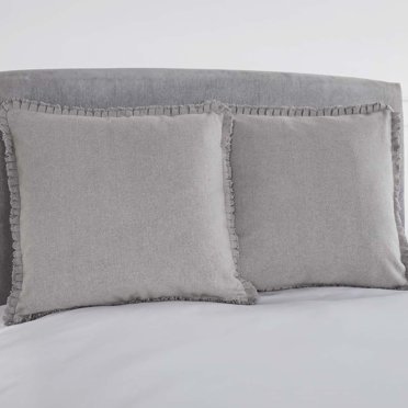 VHC Brands Black Check Star, Cotton, 26x26, Quilted Euro Sham, Black ...
