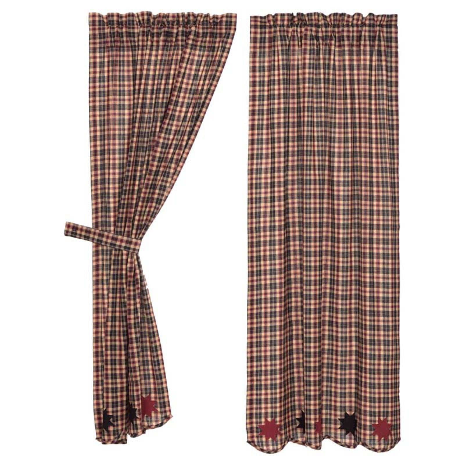 VHC Brands Carson Star Short Curtain Panel Set - Walmart.com
