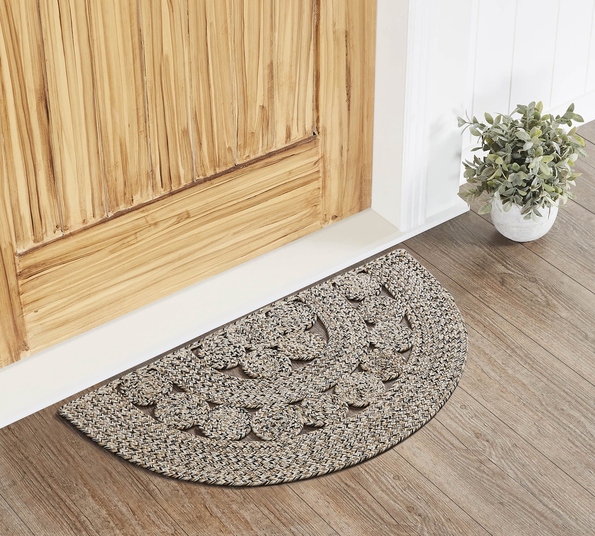 VHC Brands Celeste Farmhouse 19.5"x36" Accent Rug Grey Recycled Plastic ...