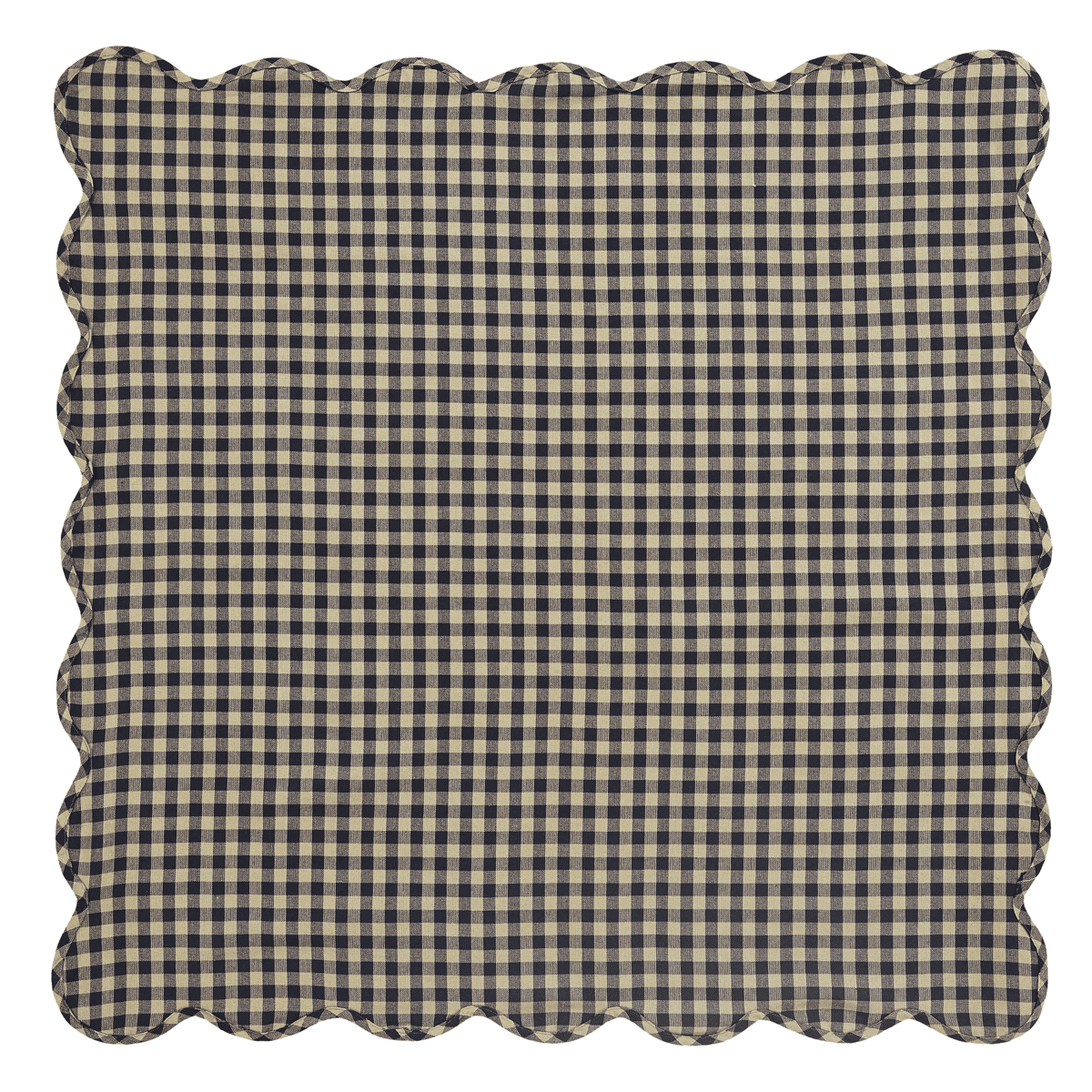 VHC Brands Check Scalloped Table Topper - Walmart.com