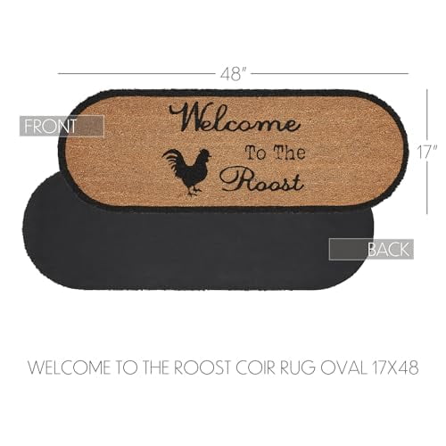 VHC Brands Coir Welcome Door Mat, Entry Rug, with PVC Backing, for ...