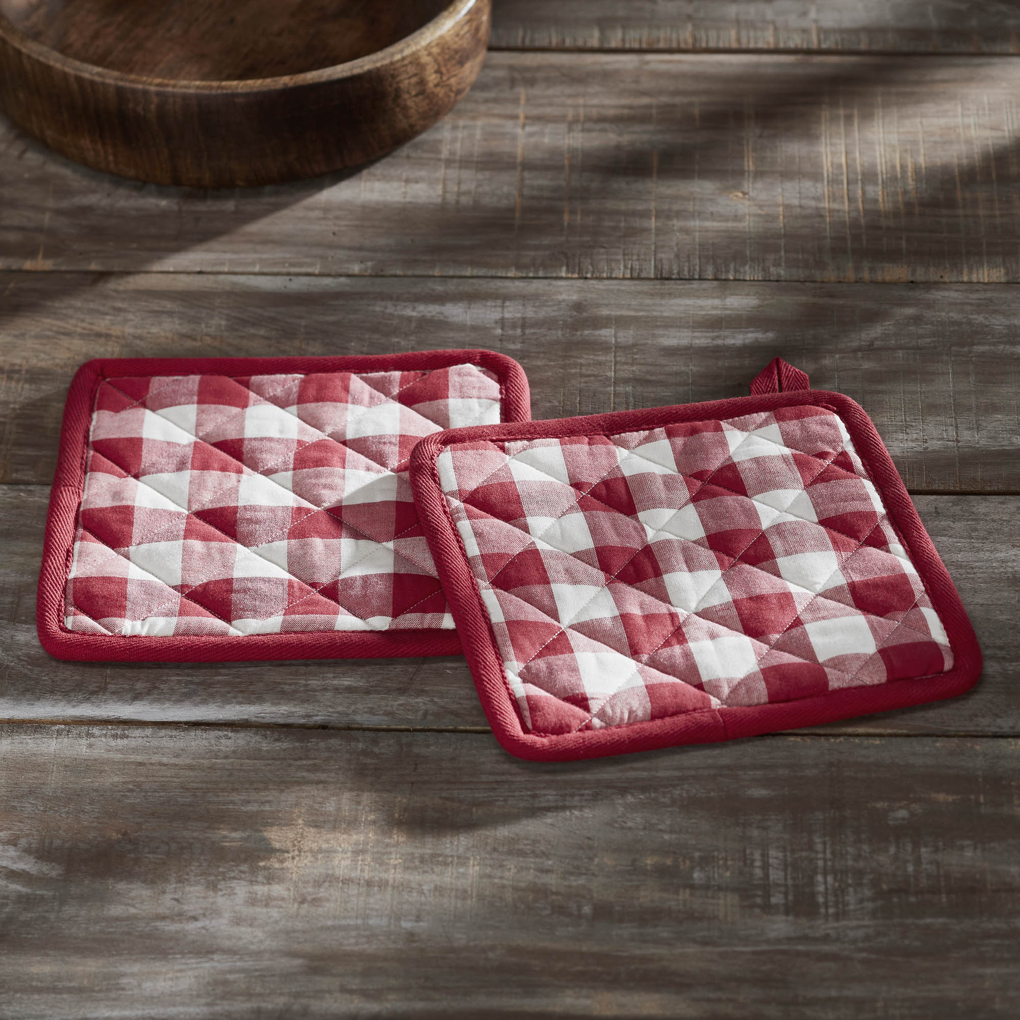 DII Antique Green Buffalo Check Potholder (Set of 2) - Walmart.com